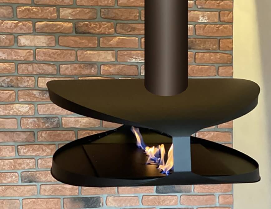 Ethanol fireplace Kaminski Aerial Hanging Round ★ Artflame.com